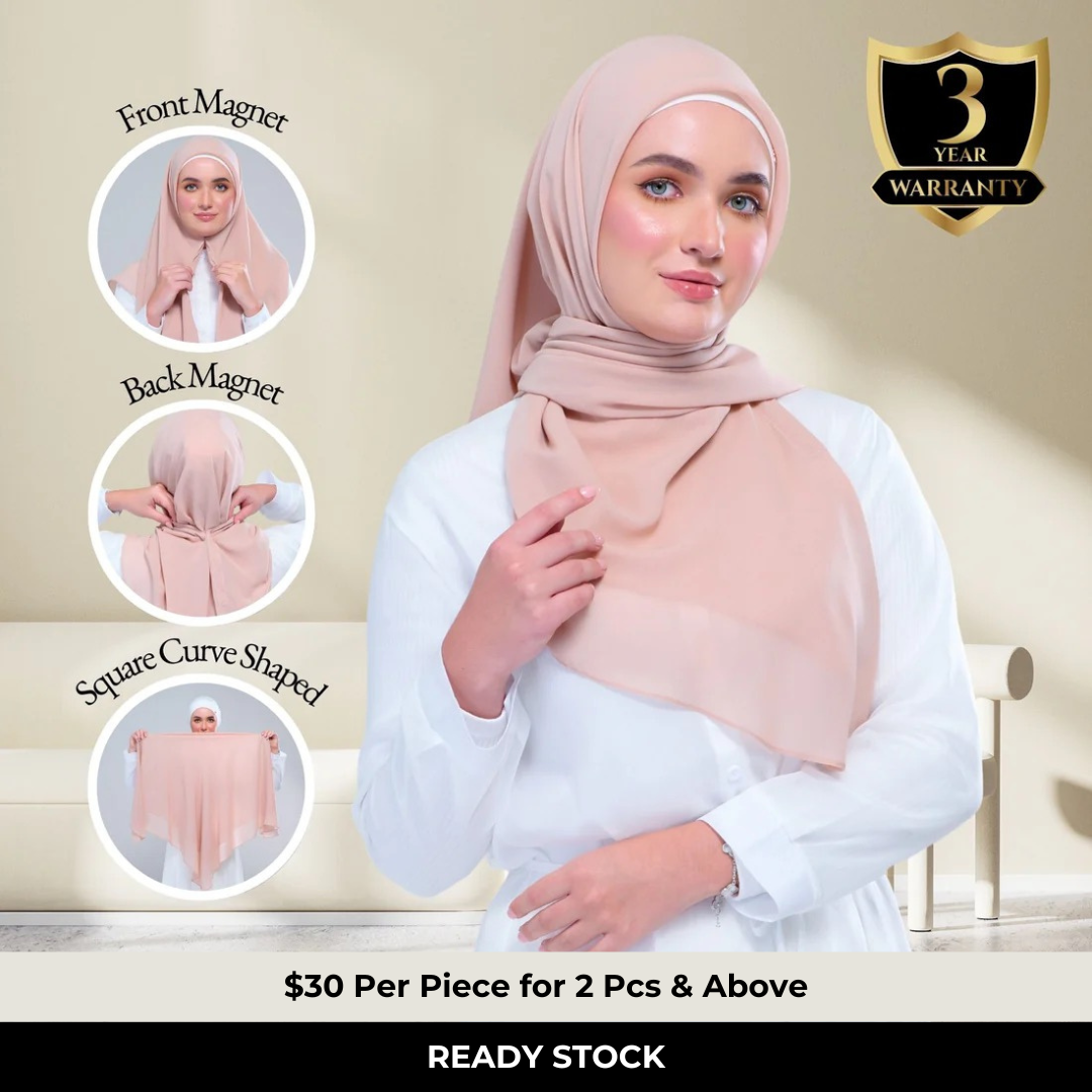 Instant Square Tag n' Go | Cotton Voile in Summer Blush – Hyraa SG
