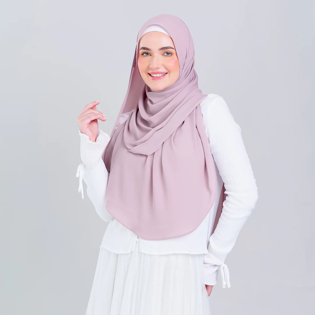 Tag n' Go Max [2M] | Premium Korean Chiffon in Blush Pink – Hyraa SG